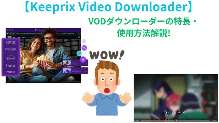 【Keeprix Video Downloader】VODサービスから動画をダウンロードする方法を画像付で徹底解説！